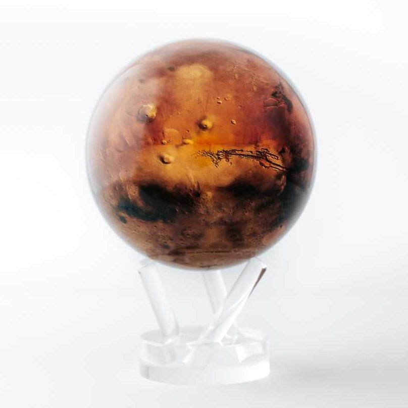 Mars Globe - Ambient Light Powered Red Planet Decor
