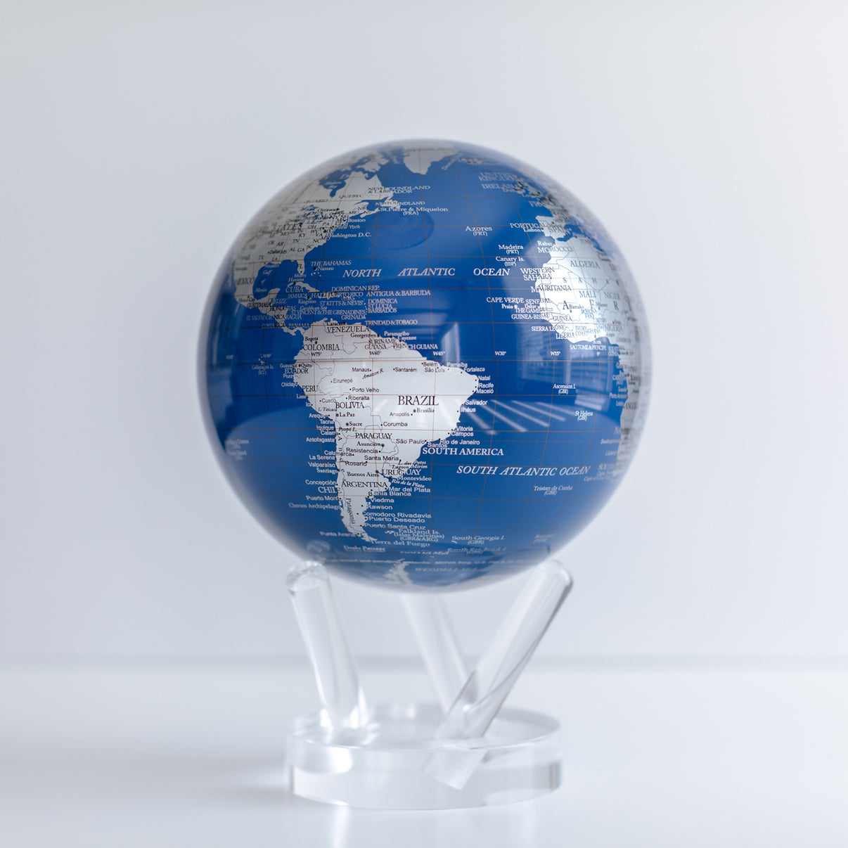 Royal Blue & Silver Globe - Decorative Modern Aesthetics by MOVA