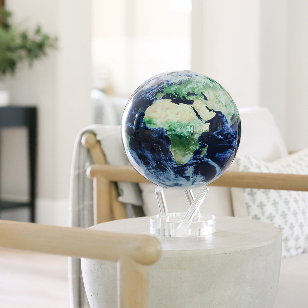 Earth with Clouds MOVA Globe | Rotating Blue Planet Design