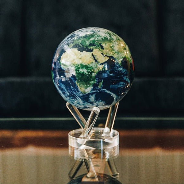 Earth with Clouds MOVA Globe | Rotating Blue Planet Design