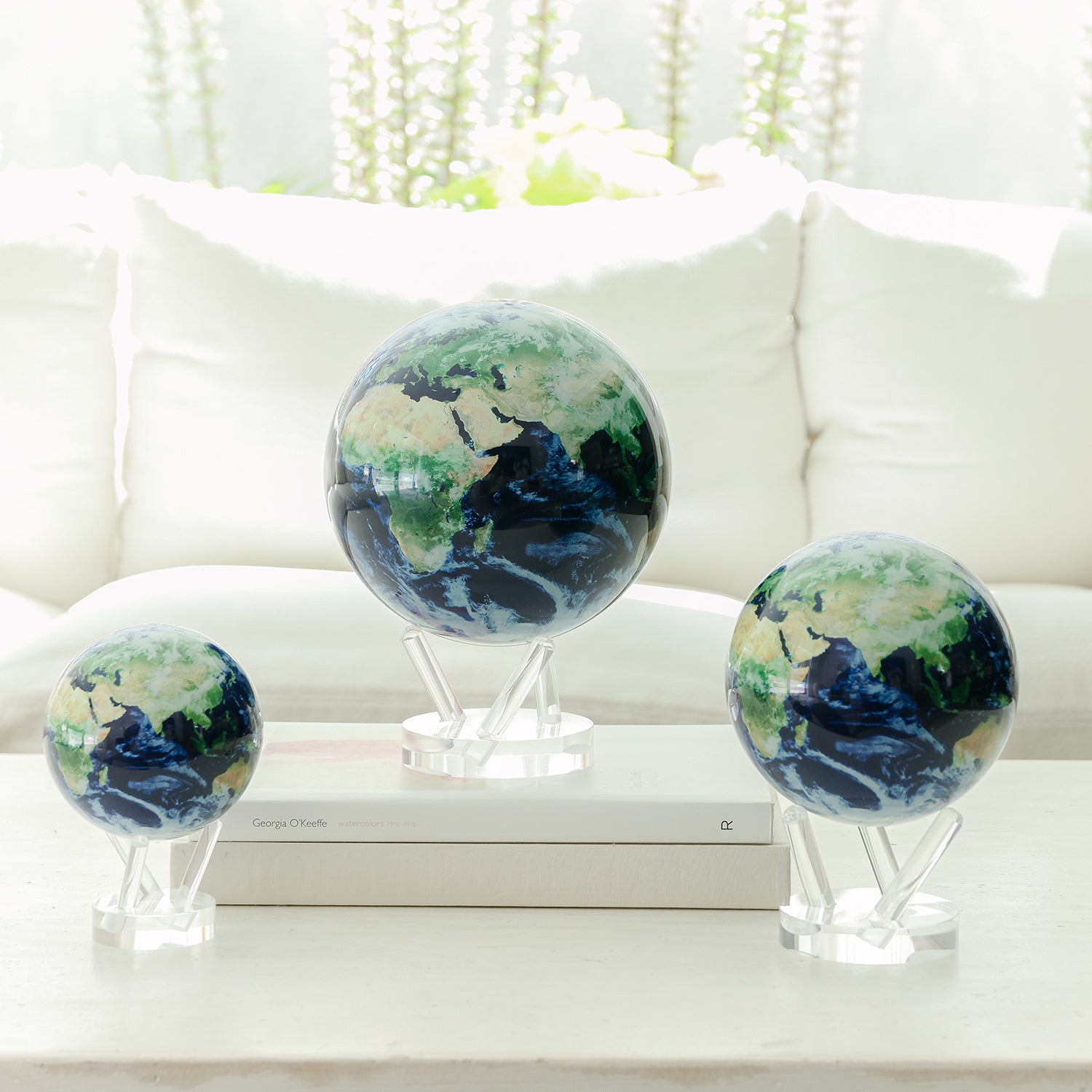 Earth with Clouds MOVA Globe | Rotating Blue Planet Design